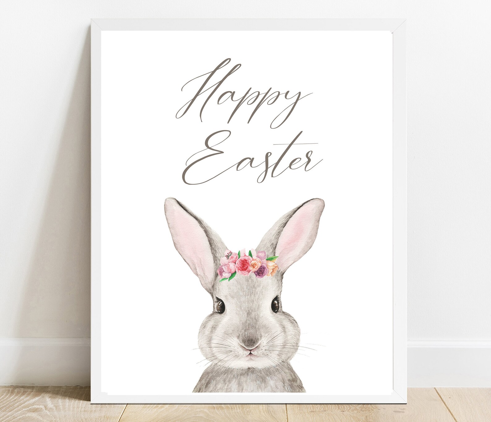 Happy Easter Easter Bunny Prints Baby Animal Print Nursery - Etsy