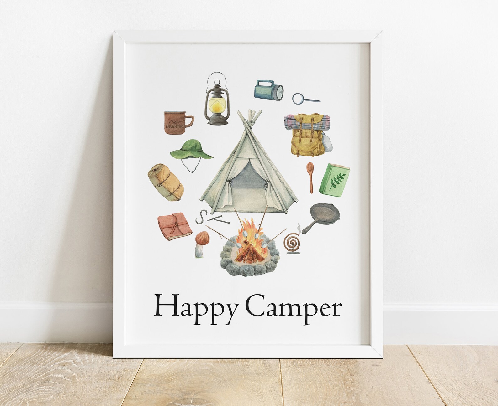 Camping Poster Set of 2 Alphabet Print Baby Shower - Etsy