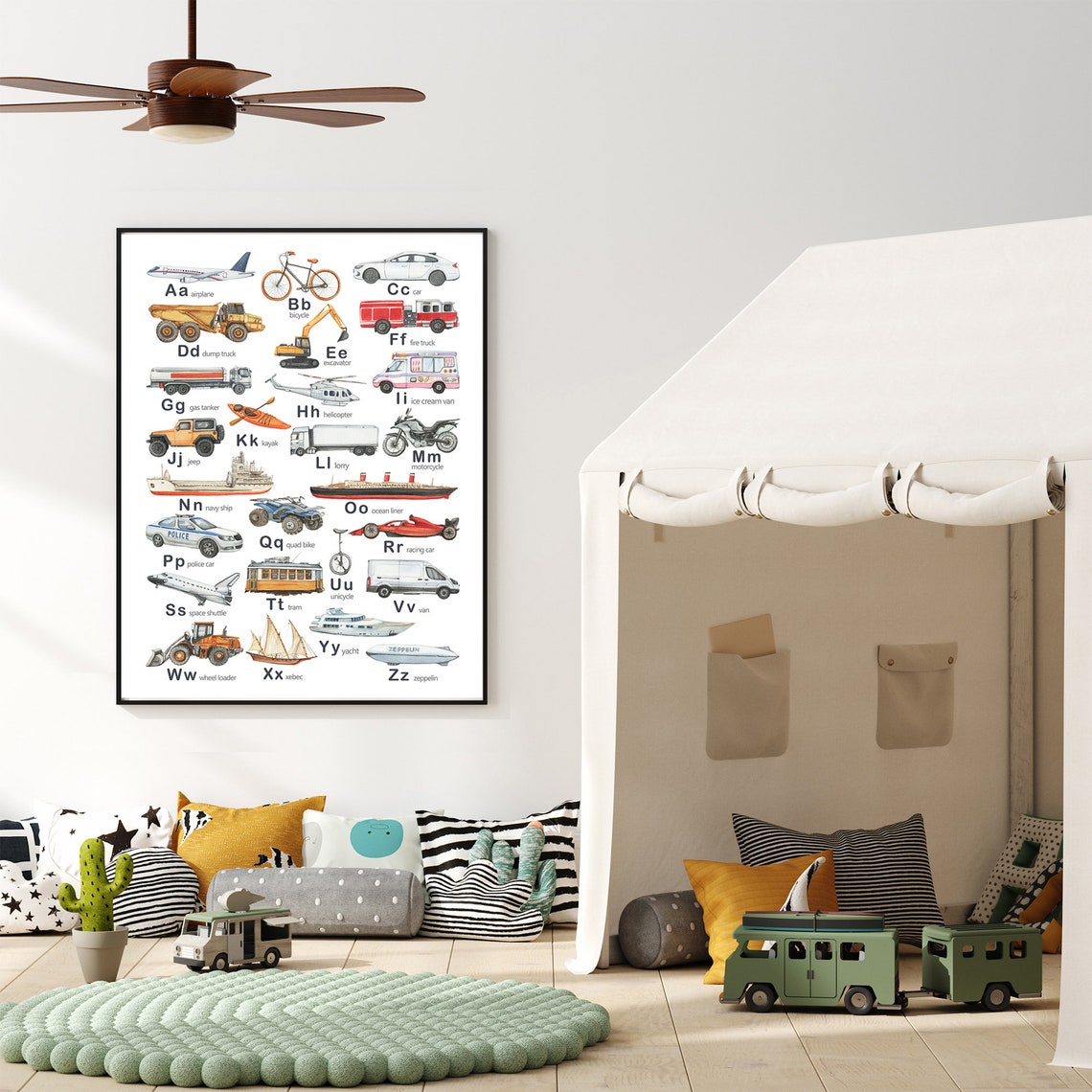 Transport Abc Poster Vehicle Alphabet Transport Prints - Etsy