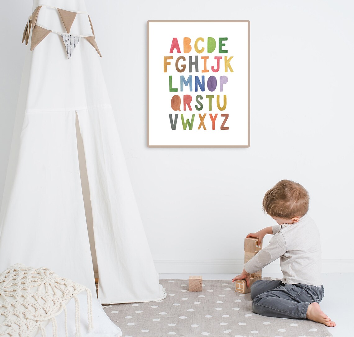 ABC Alphabet Poster Learning Home Schoolpreschool | Etsy