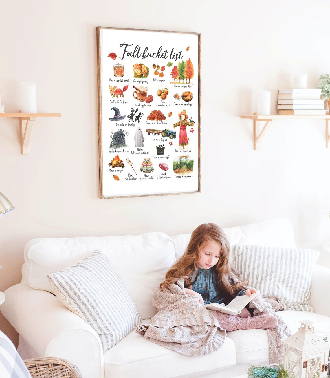 Fall Bucket List Wall Art Fall Printable Wall Artautumn | Etsy