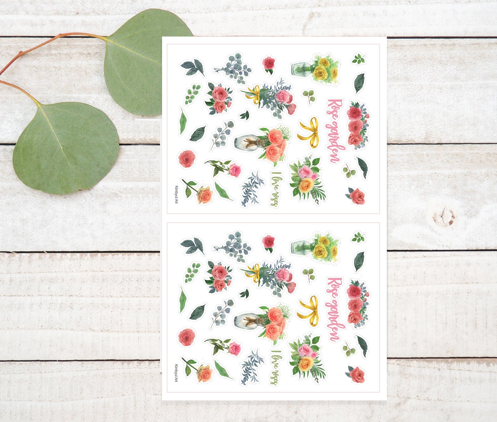 PRINTABLE STICKERS Floral Planner Stickers Flower Bouquets - Etsy