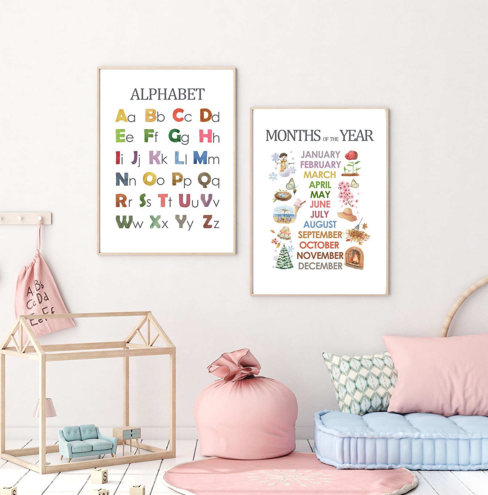 Months of the Year Educational Posters Learning Home - Etsy