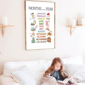 Months of the Year, Educational Posters, Learning Home School,preschool ...