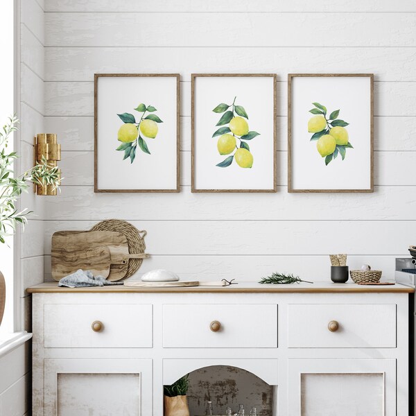 Watercolor Lemon Branch Printable - Etsy