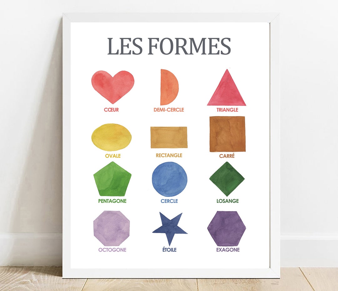 Les Formes French, Printable Classroom, Learning Home School, Preschool ...