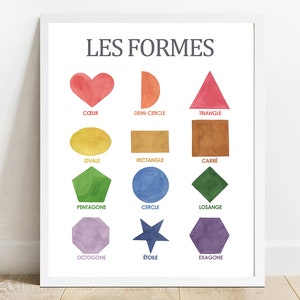 Les Formes French, Printable Classroom, Learning Home School, Preschool ...