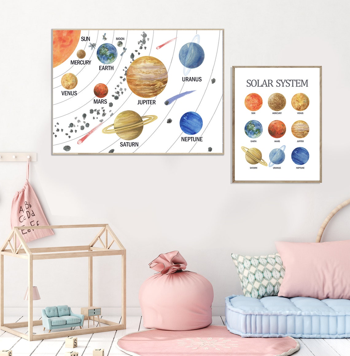 Solar System Wall Art Solar System Poster Space Print - Etsy