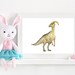 Dinosaur Parasaurolophus Watercolor Prints Nursery Wall Art - Etsy