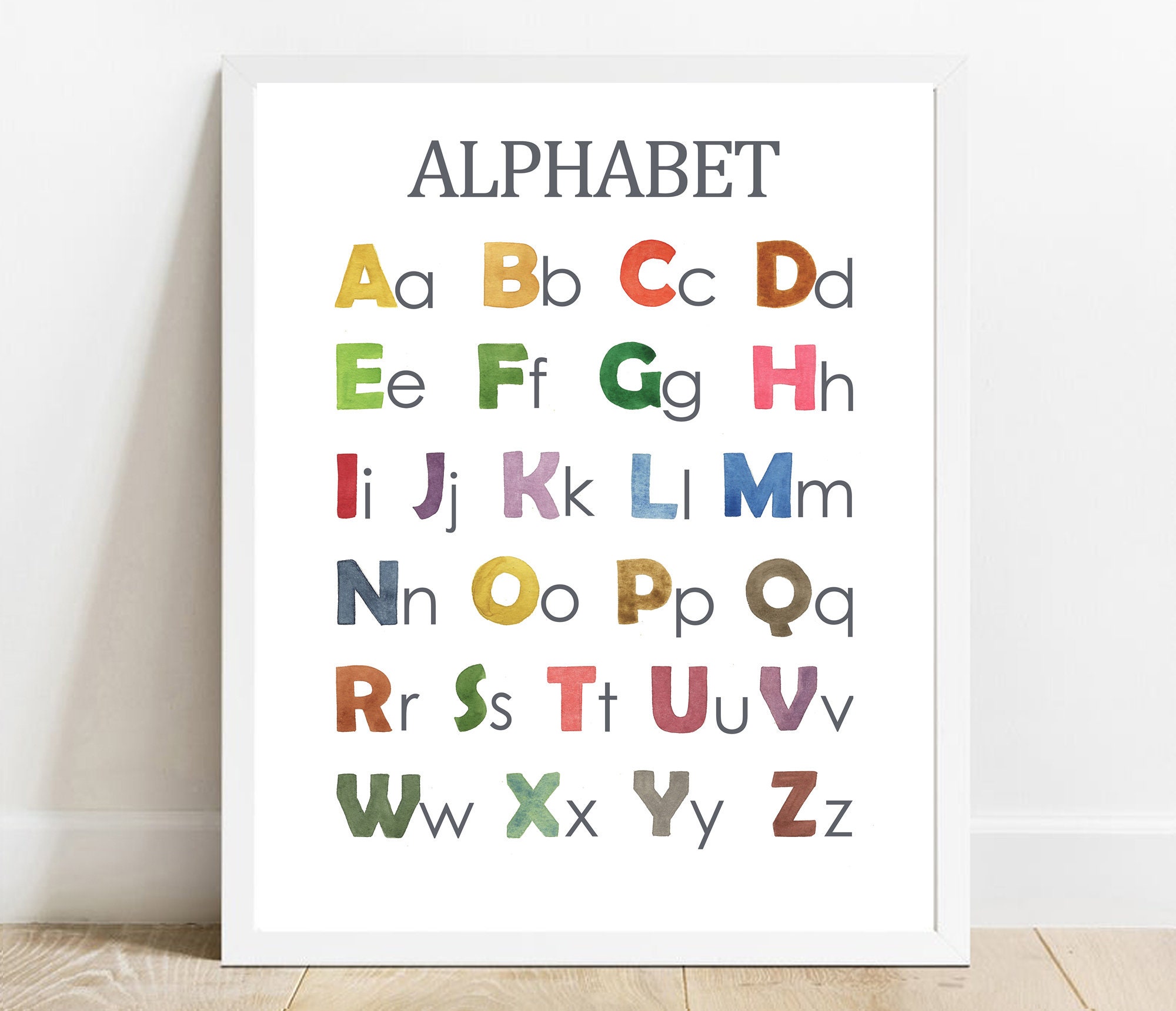 Educational Prints Set of 4 Colors Printable Learning Home | Etsy