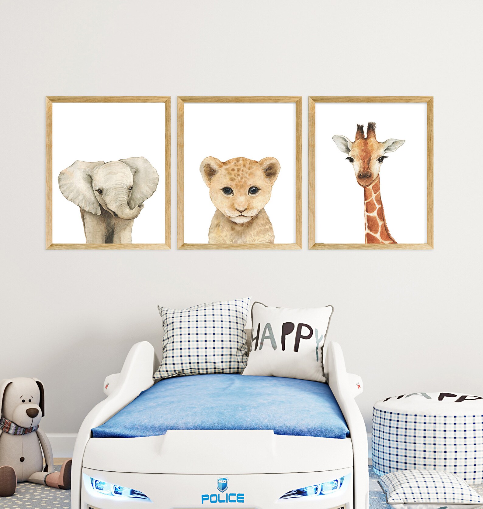 Rion Safari Animal Print, Baby Animal Print, Nursery Wall Art ...
