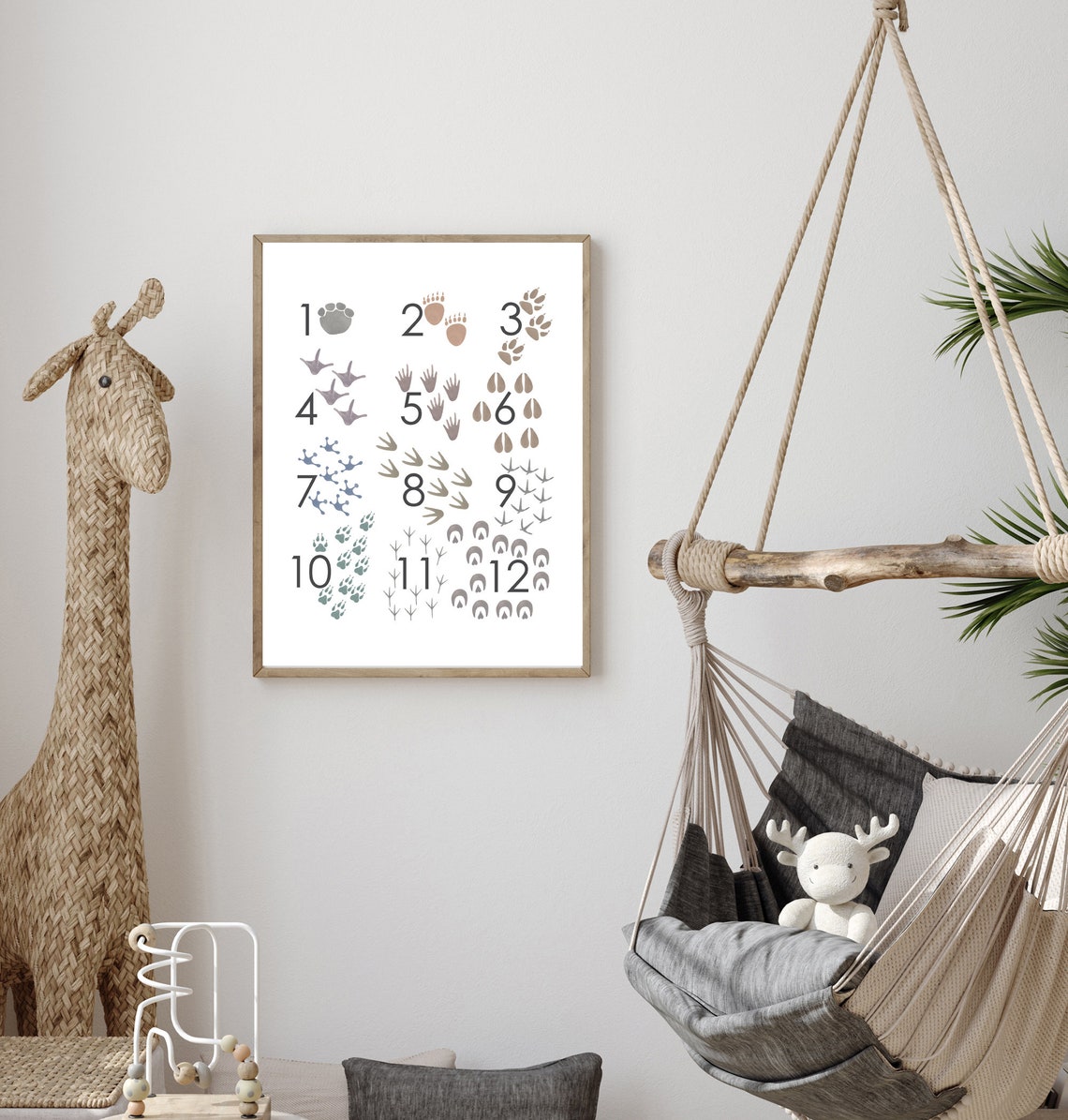 Footprint Alphabet and Number Poster Set Baby Shower Gift | Etsy