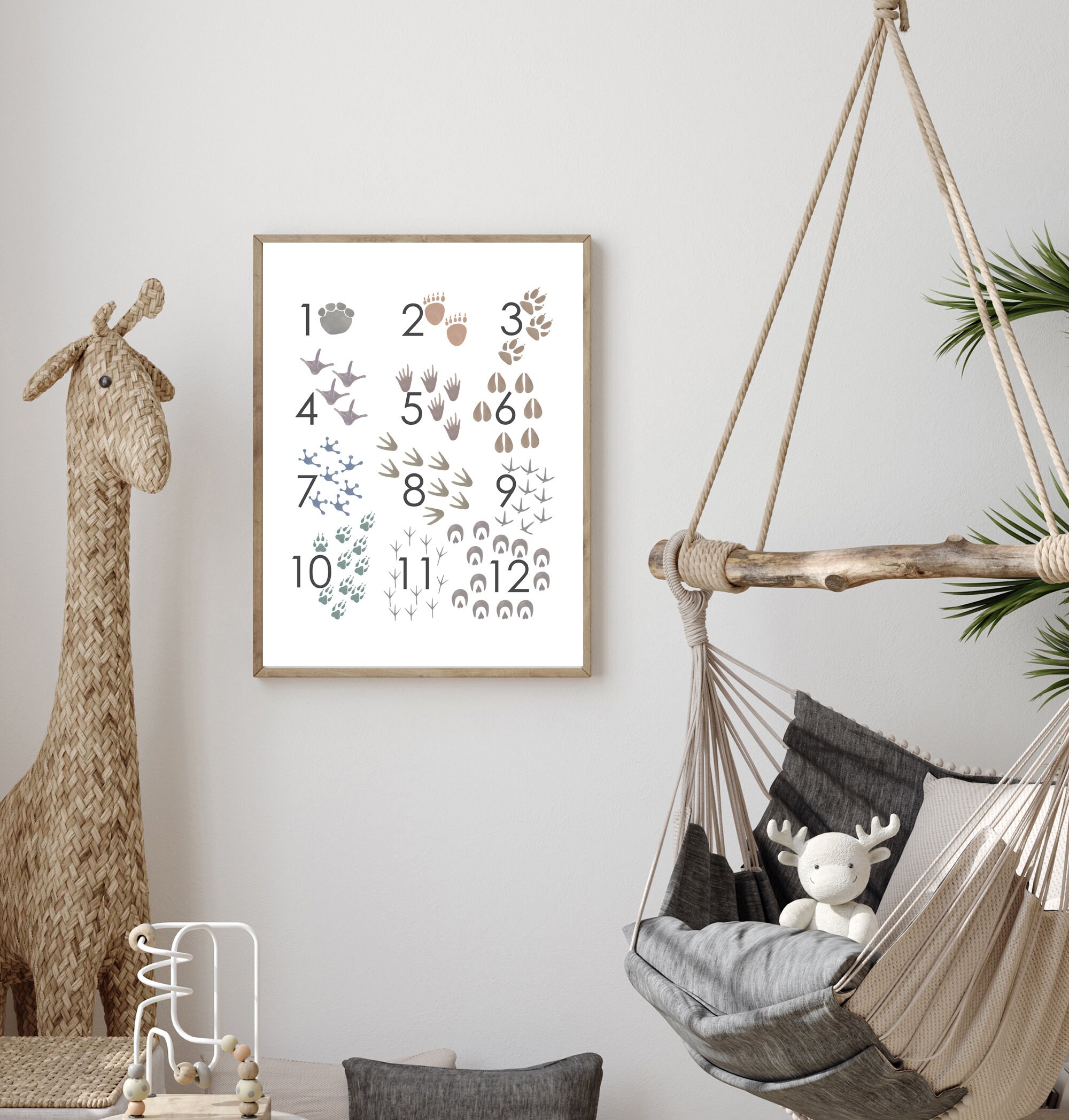 Footprint Alphabet and Number Poster Set Baby Shower Gift - Etsy