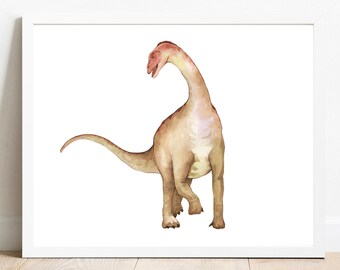 Dinosaur Iguanodon Watercolor Prints Nursery Wall Art - Etsy