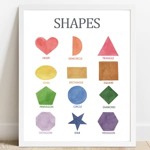 Educational Prints Set of 6, Colors, Alphabet, Numbers,learning Home ...
