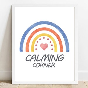 Calming Corner Poster, Mindfulness Poster, Calm Down Corner, Preschool ...