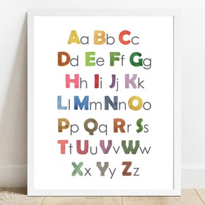 ABC Alphabet Poster, Learning Home School,preschool Poster,homeschool ...