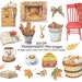 Watercolor Cozy Fall Clipart, Watercolor Autumn Clipart Pumpkins ...