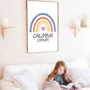 Calming Corner Poster, Mindfulness Poster, Calm Down Corner, Preschool ...