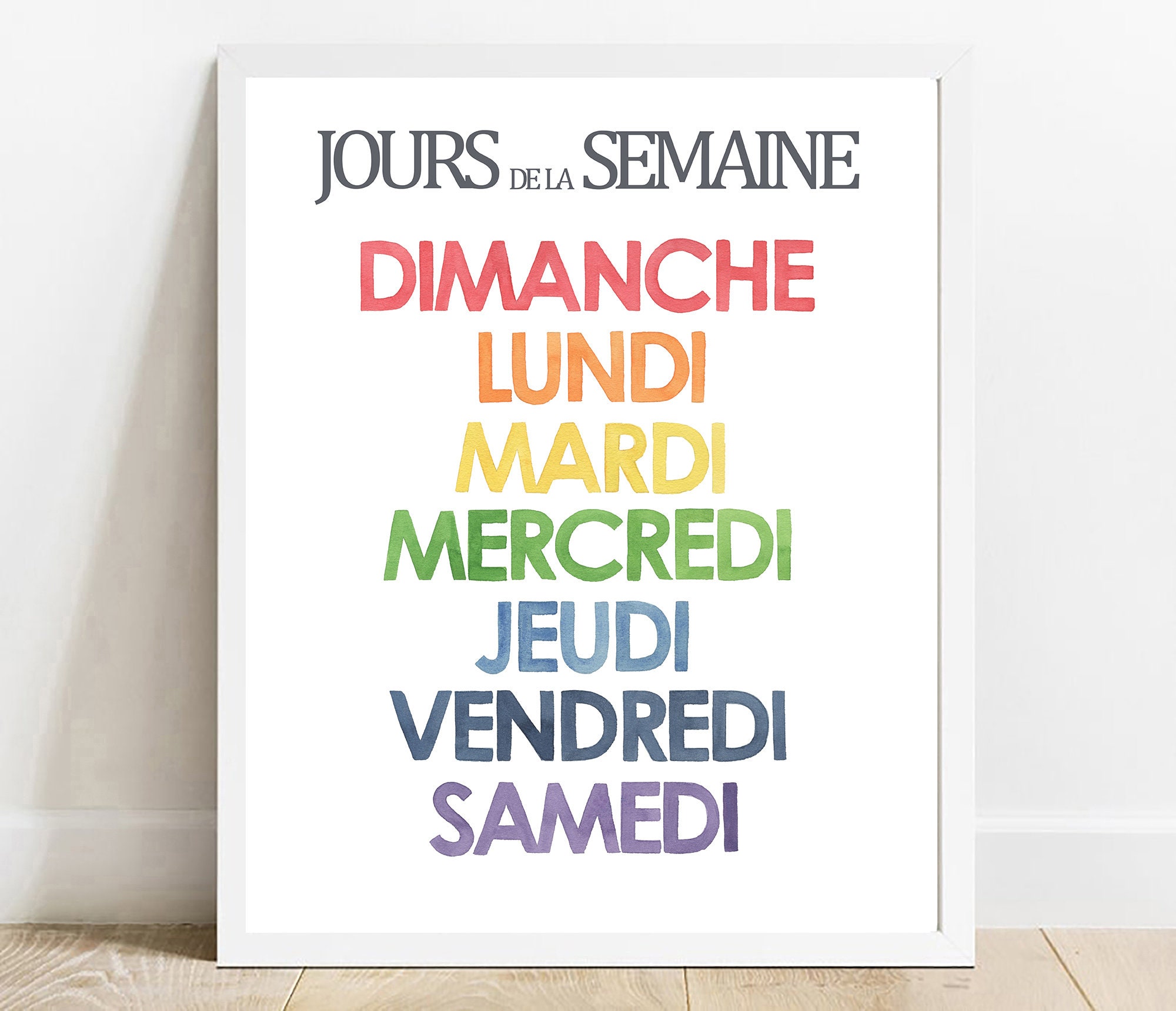 French Jours De La Semaine Days of the Week Educational - Etsy