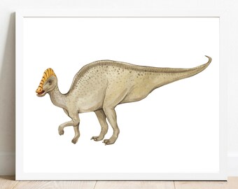 Dinosaur Iguanodon Watercolor Prints Nursery Wall Art - Etsy