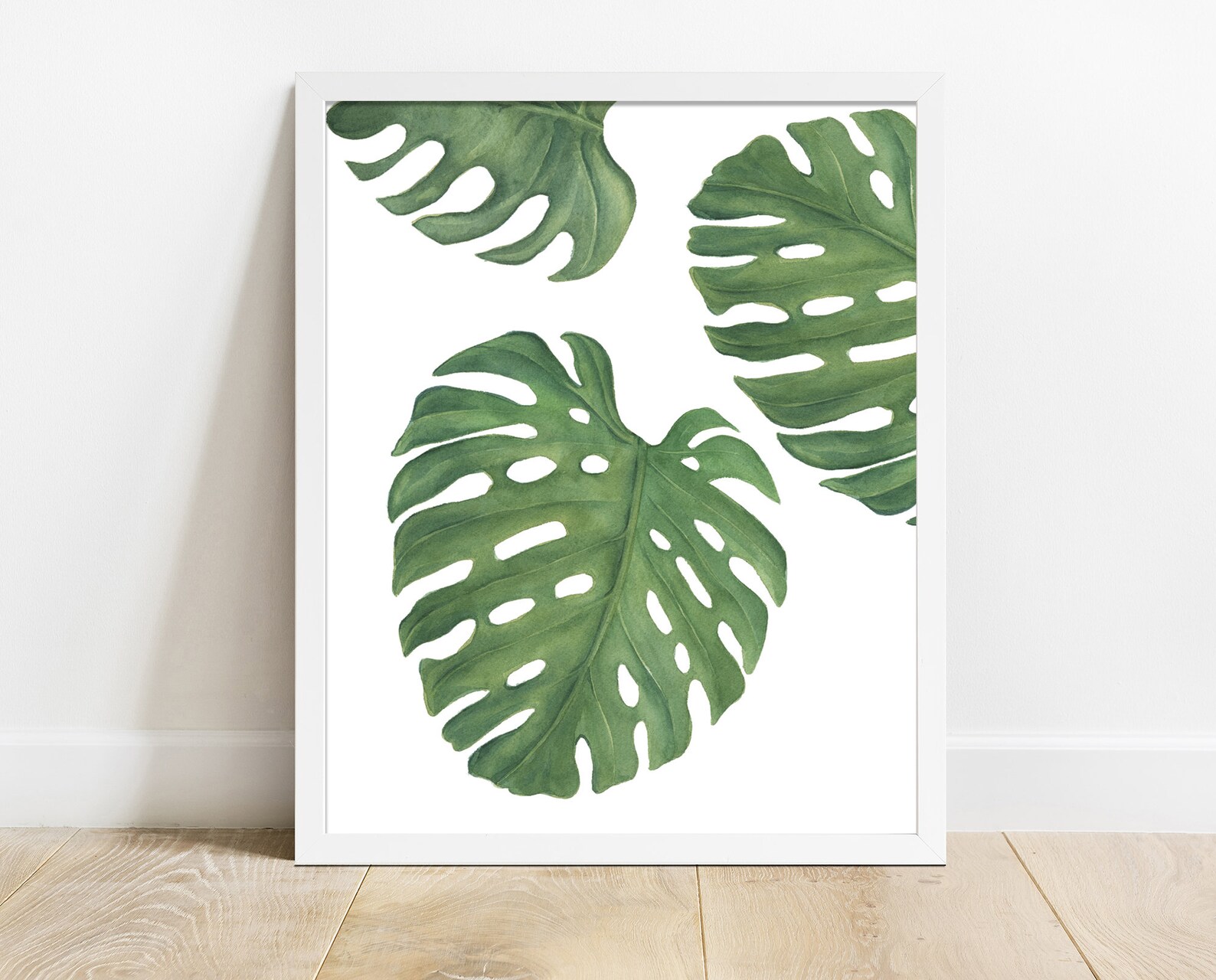 Monstera Print Tropical Wall Art Botanical Print Watercolor | Etsy