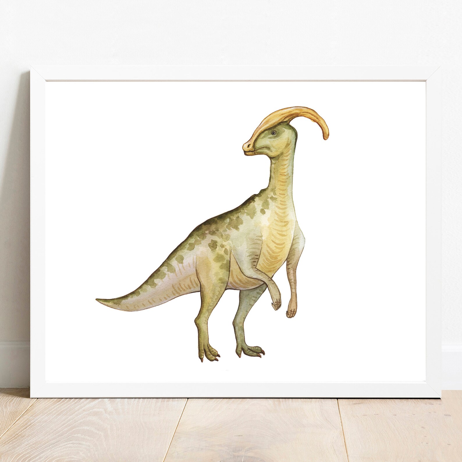 Dinosaur Parasaurolophus Watercolor Prints Nursery Wall Art - Etsy