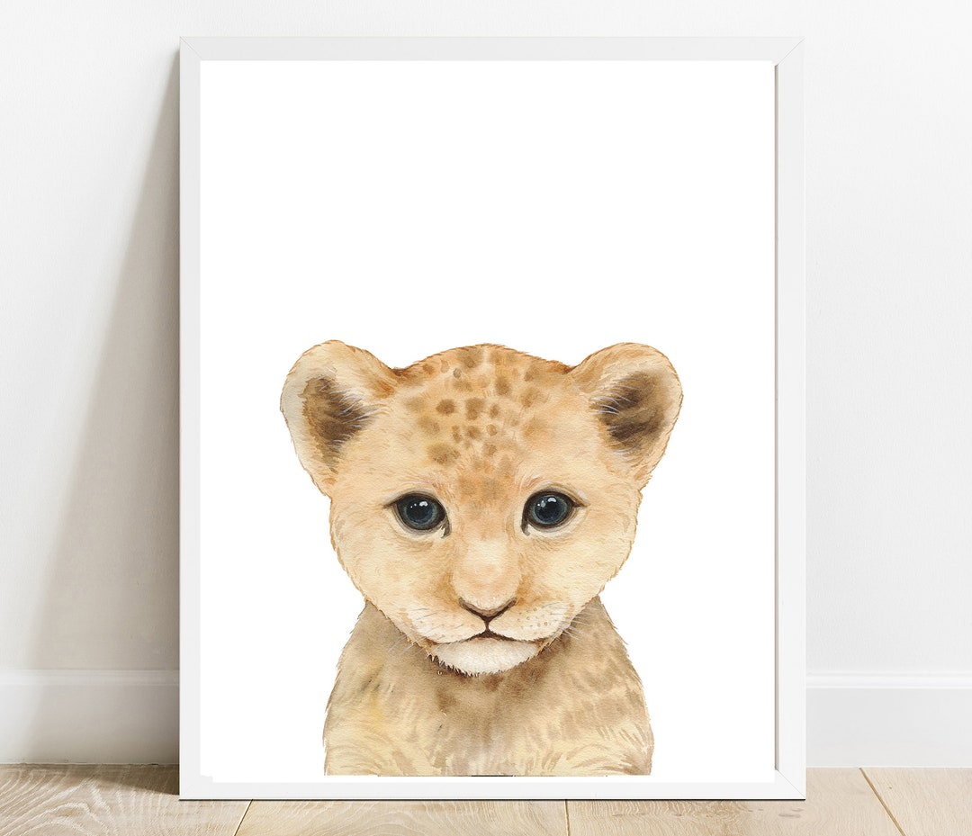Rion Safari Animal Print, Baby Animal Print, Nursery Wall Art ...