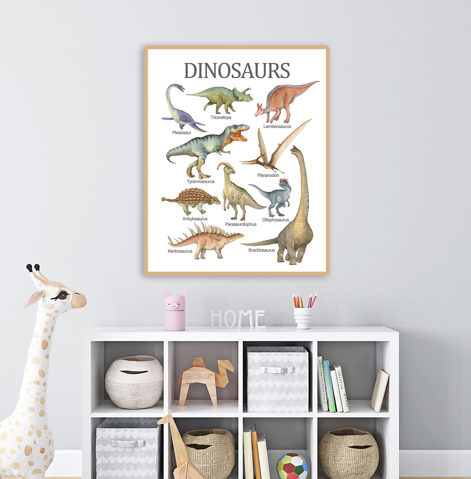 Dinosaurs Wall Artdinosaurs Poster Kids Children Learning - Etsy