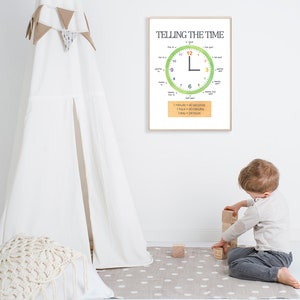 TELLING TIME Poster, How to Tell the Time, Printable Homeschool ...