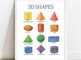 Educational 3D Shape Chart 3D Shapes Printable Educational - Etsy Canada