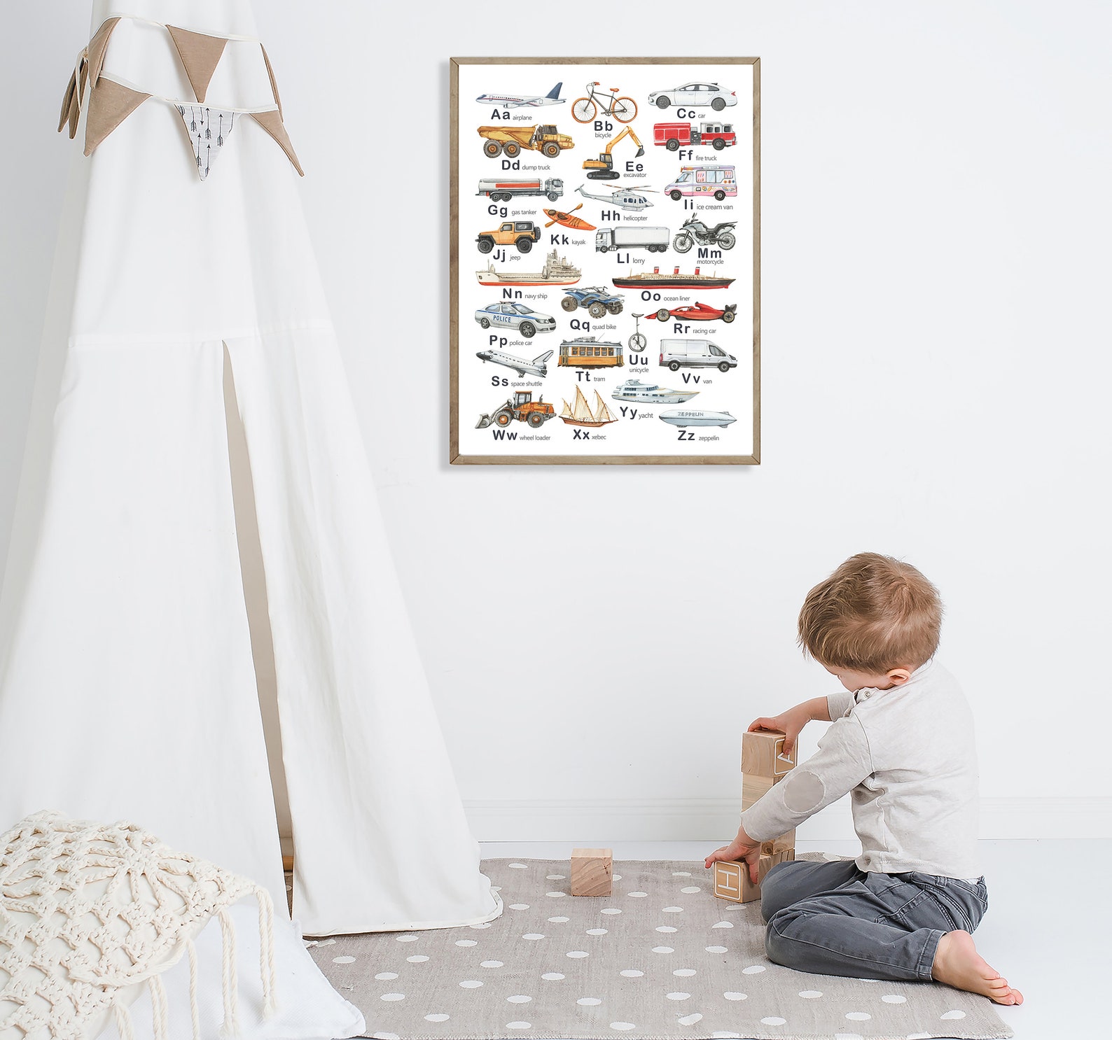Transport Abc Poster Vehicle Alphabet Transport Prints - Etsy