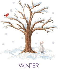 Four Seasons Educational Poster, Printable Wall Art, Learning Home ...