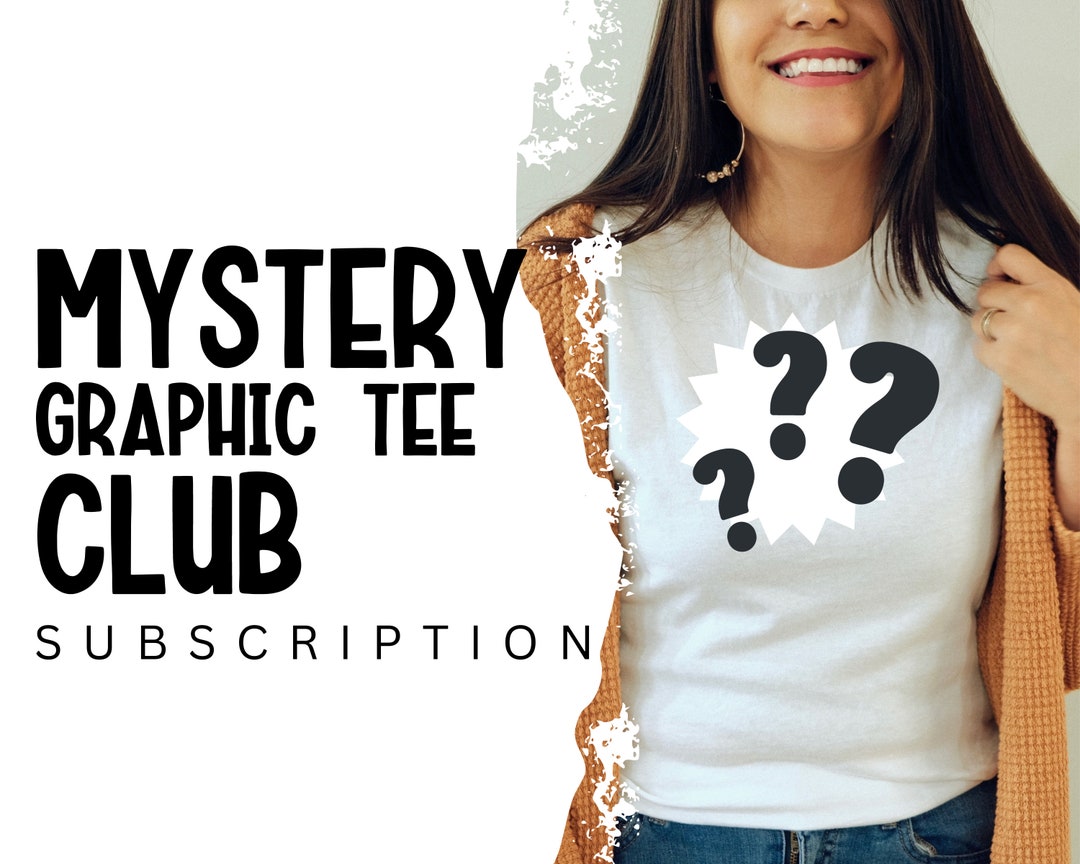 Mystery Graphic Tee Subscription Box | Monthly Unique T-shirts - Etsy