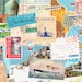 Travel Collage Kit, Digital Download, Travel Journal Supply, 77 Vintage ...