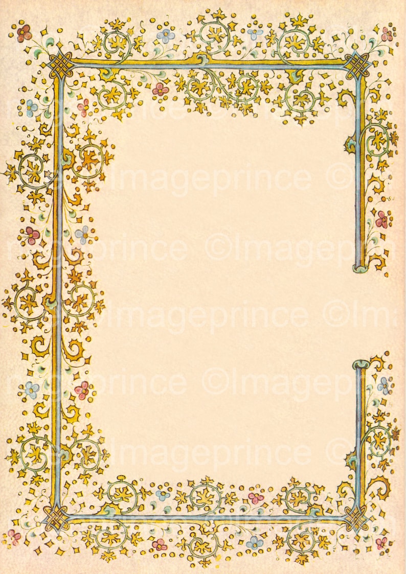 Medieval Journal Pages, Digital Paper, Set of 6 for Junk Journal, Card ...