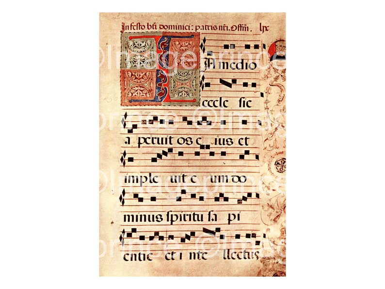 Medieval Illuminated Images, Digital Download, Set of 6 for Framing ...