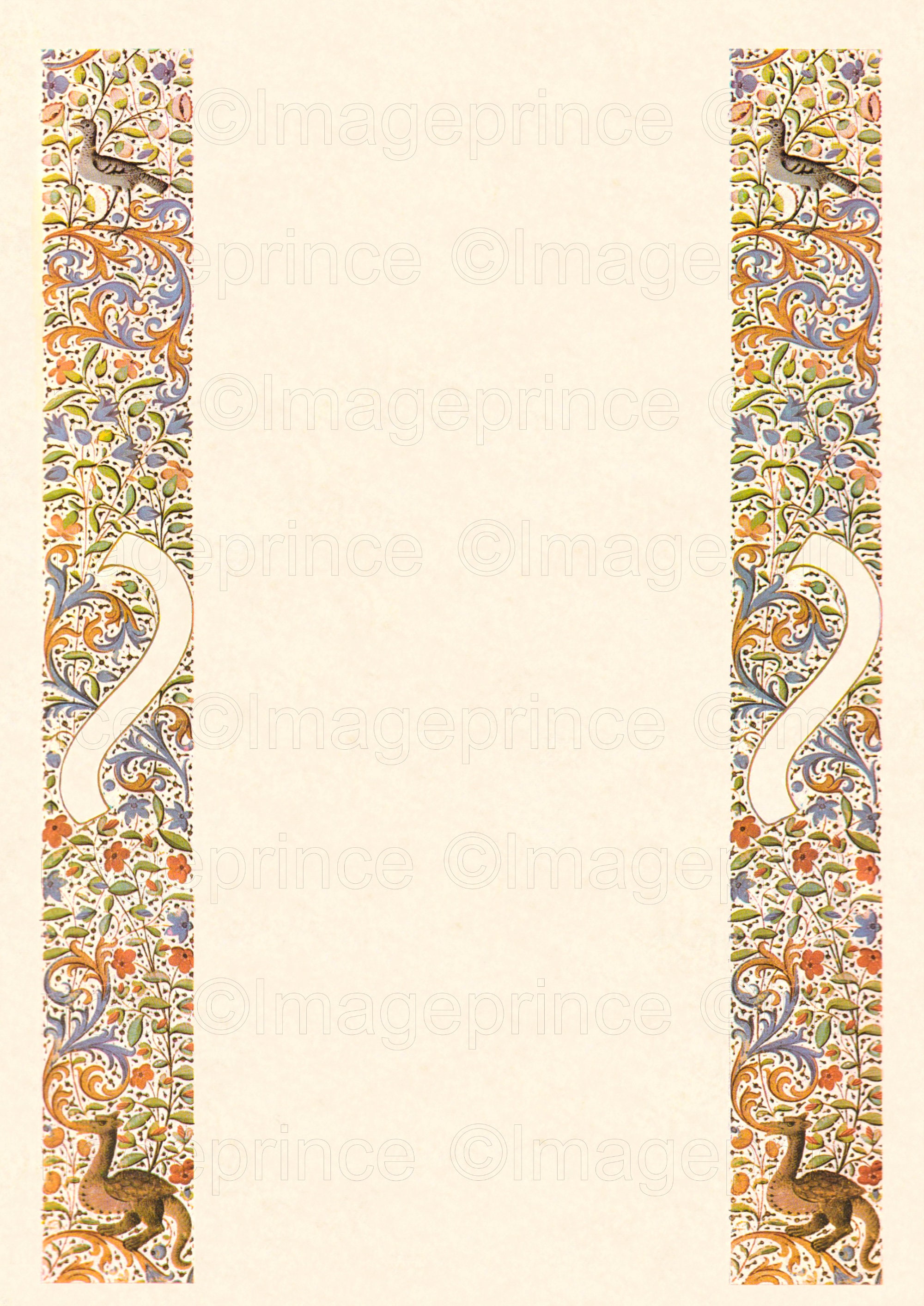 Medieval Journal Pages, Illuminated Frames, Digital Paper, Set of 6 ...