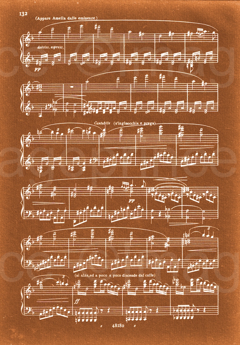 Old Sheet Music Digital Paper Instant Download Vintage | Etsy