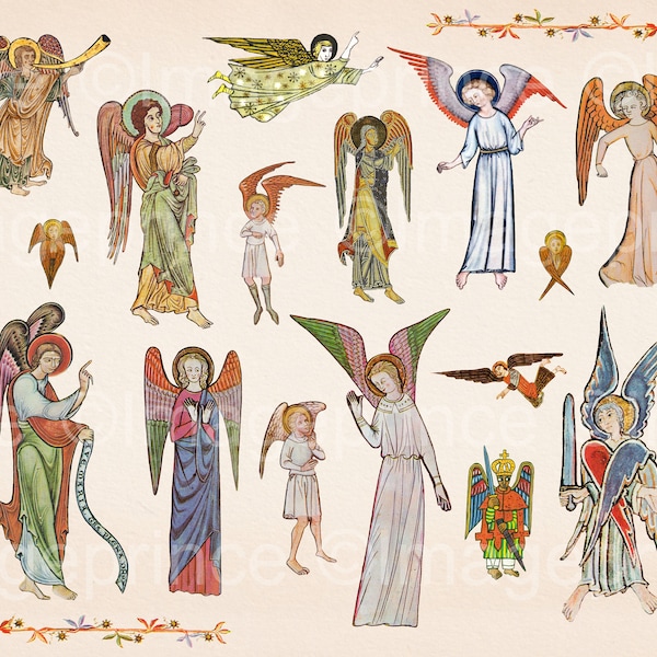 Elegance Angels Collection 3, Instant Download, Printable Art ...