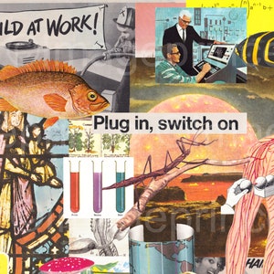 Digital Collage Kit - 90 Images, Vintage Illustrations, JPG and PNG ...