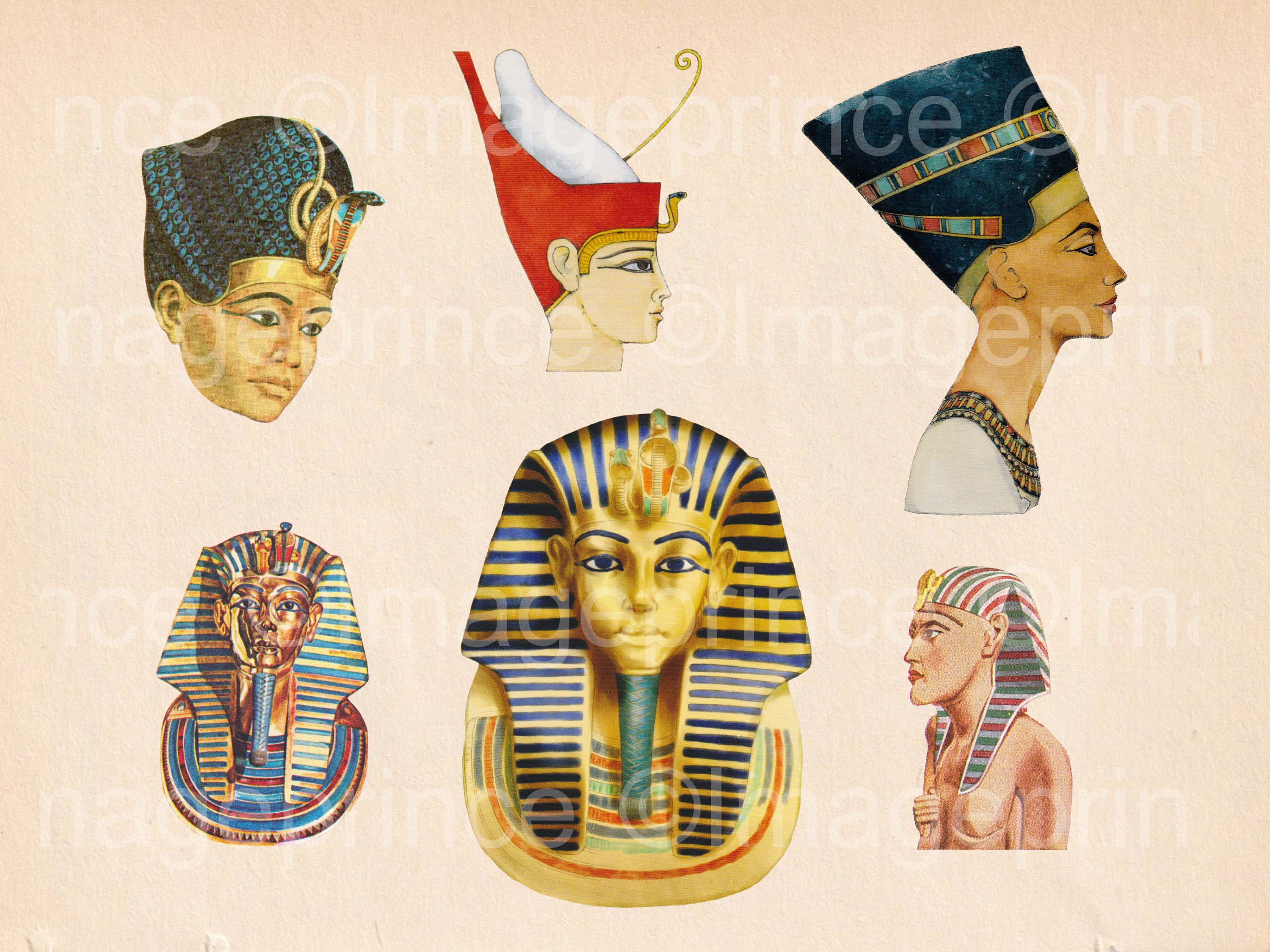 Ancient Egypt Clipart With Pyramids, Mummies, Gods, Hieroglyphs Etc 39 ...