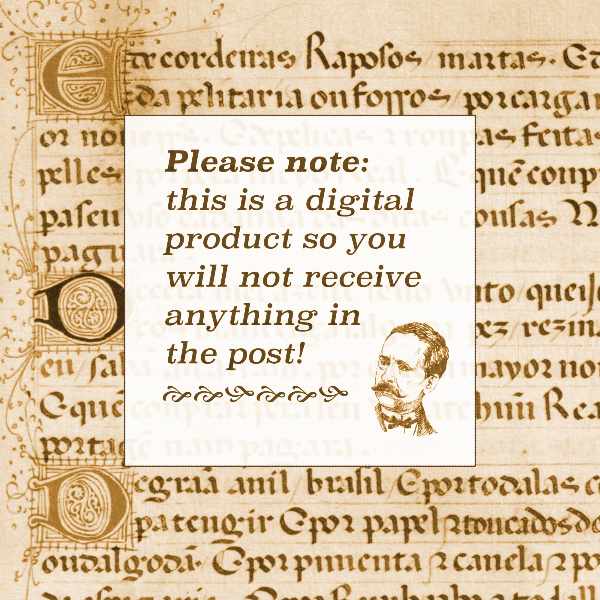 Medieval Script Pages Set of 5 Digital Paper With - Etsy