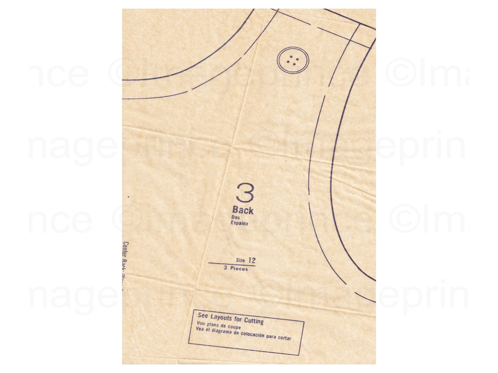 Digital Sewing Paper - Instant Download, Vintage Dressmakers Paper for ...