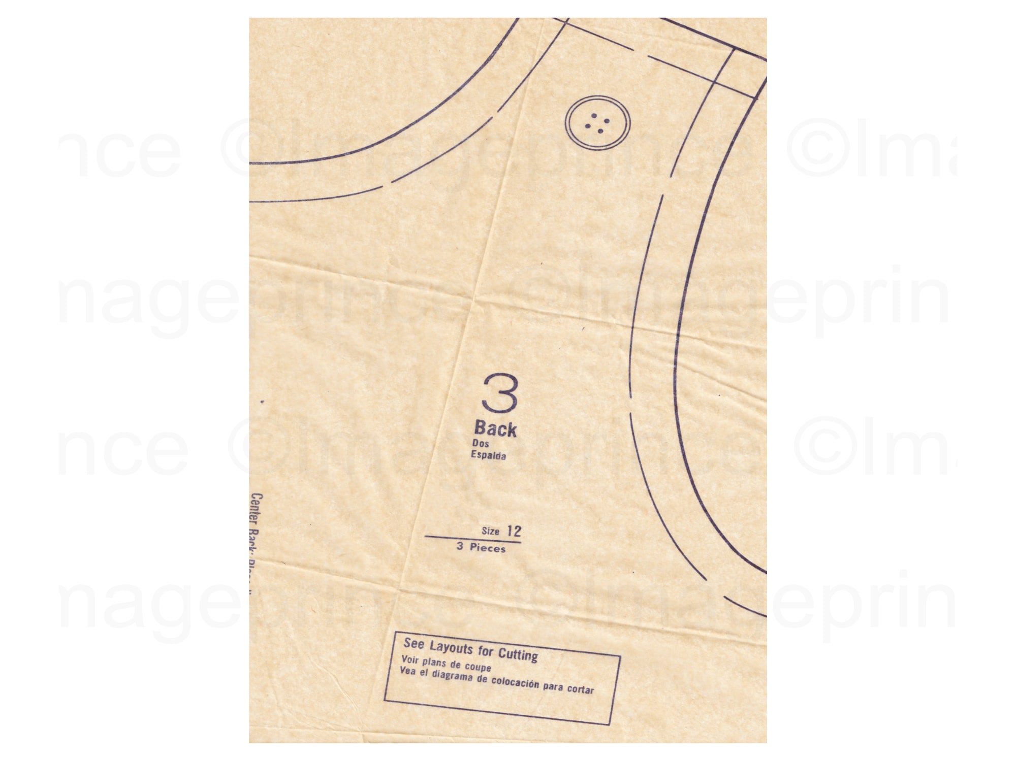 Digital Sewing Paper - Instant Download, Vintage Dressmakers Paper for ...