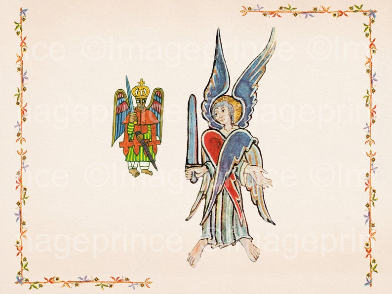 Medieval Angels Clipart: Renaissance Religious Art (17 PNG Files ...