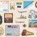 Travel Collage Kit, Digital Download, Travel Journal Supply, 77 Vintage ...
