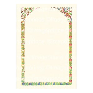 Medieval Journal Pages With Illuminated Frames, Digital Paper, Set of 6 ...