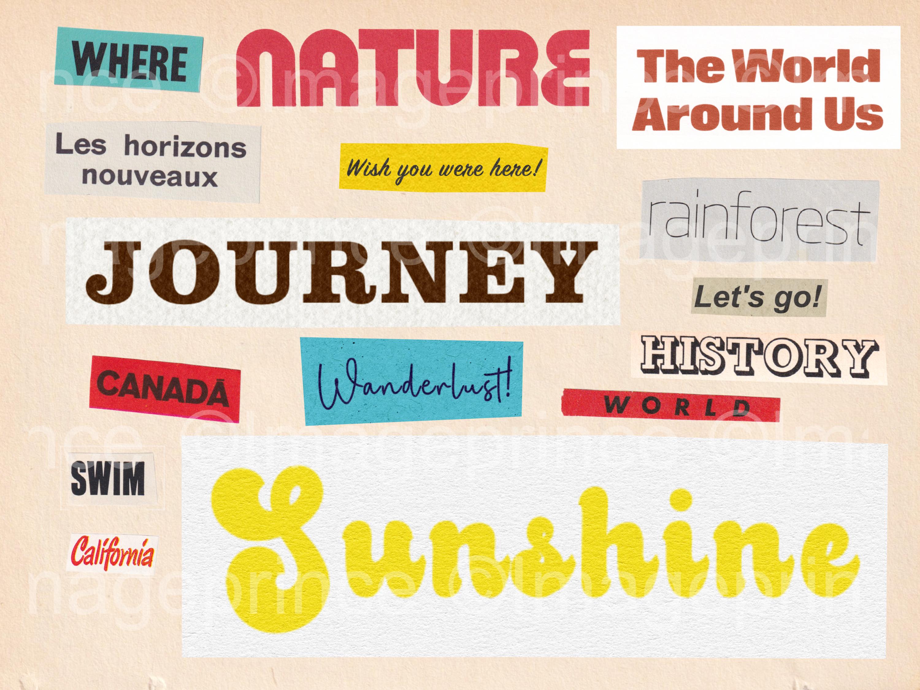 Vintage Travel Collage Kit: 77 Ephemera Images (digital Download) - Etsy
