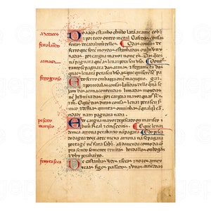 Medieval Script Pages, Set of 5, Digital Paper With Handwriting on ...